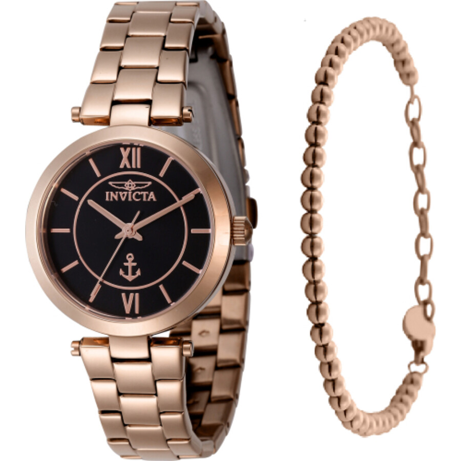 Invicta Ocean Voyage Quartz Black Dial Ladies Watch 47263 886678626632 ...