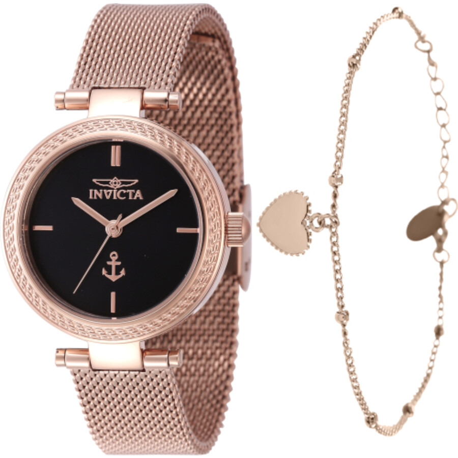 Invicta Ocean Voyage Quartz Black Dial Ladies Watch 47269 886678626694 ...