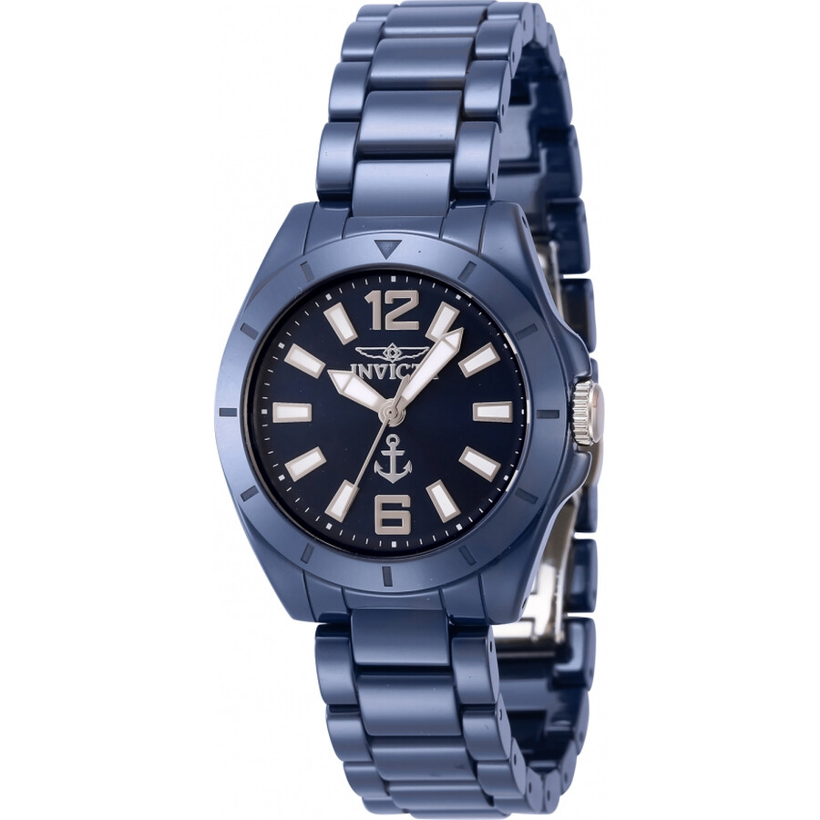 Invicta Ocean Voyage Quartz Blue Dial Ceramic Ladies Watch 46300 ...