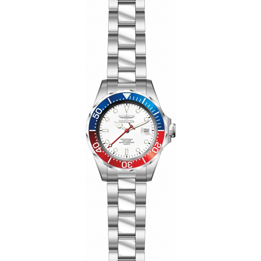 Invicta Ocean Voyage Quartz Silver Dial Pepsi Bezel Men's Watch 47668 ...