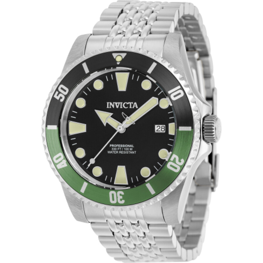 Invicta Pro Diver Automatic Black Dial Sprite Bezel Men's Watch 39753 ...