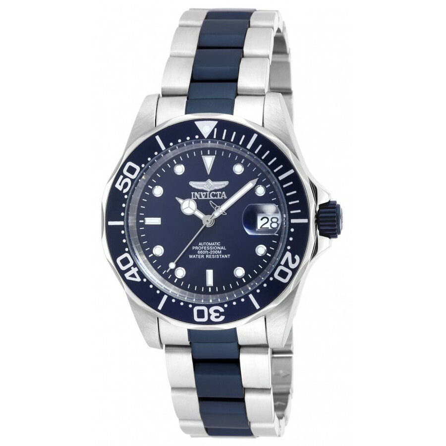 Invicta Pro Diver Automatic Blue Dial Two- tone Men's Watch 19272 ...