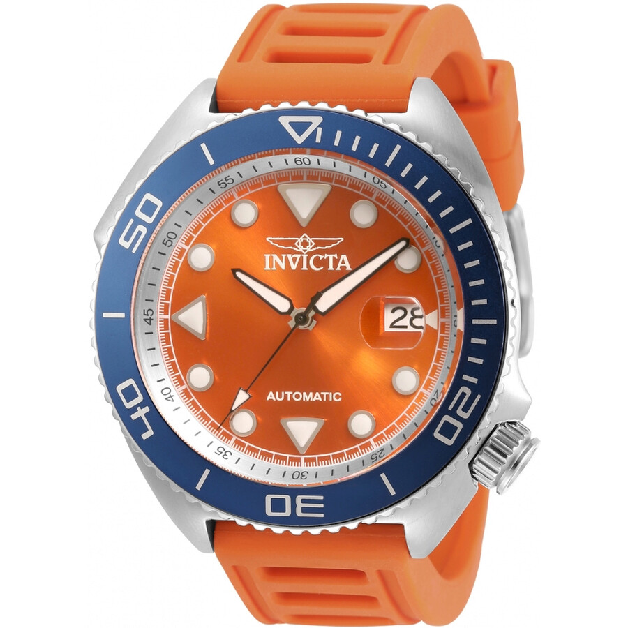 Invicta Pro Diver Automatic Orange Dial Men's Watch 30422 886678361113 ...