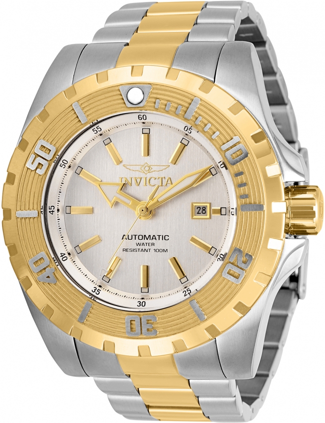 Invicta Pro Diver Automatic Silver Dial Two-tone Men's Watch 30501 ...
