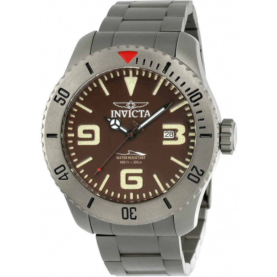 Invicta Pro Diver Automatic Titanium Brown Dial Men's Watch 23125 ...