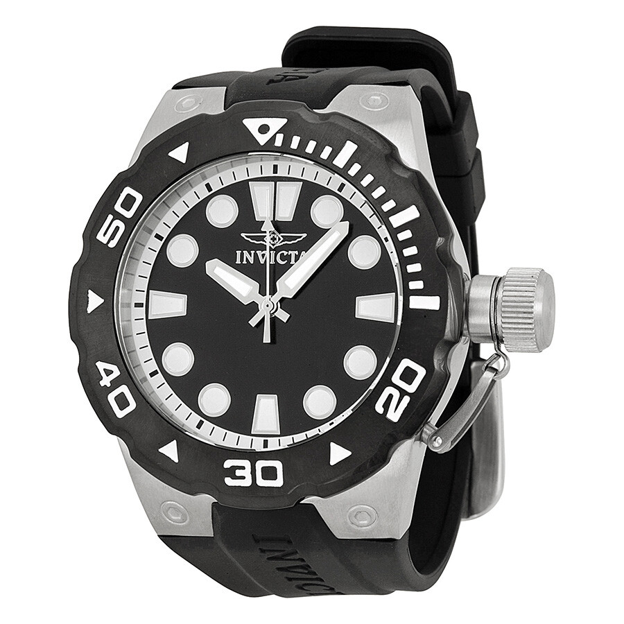 Invicta Pro Diver Black Dial Black Rubber Men's Watch 16134 ...