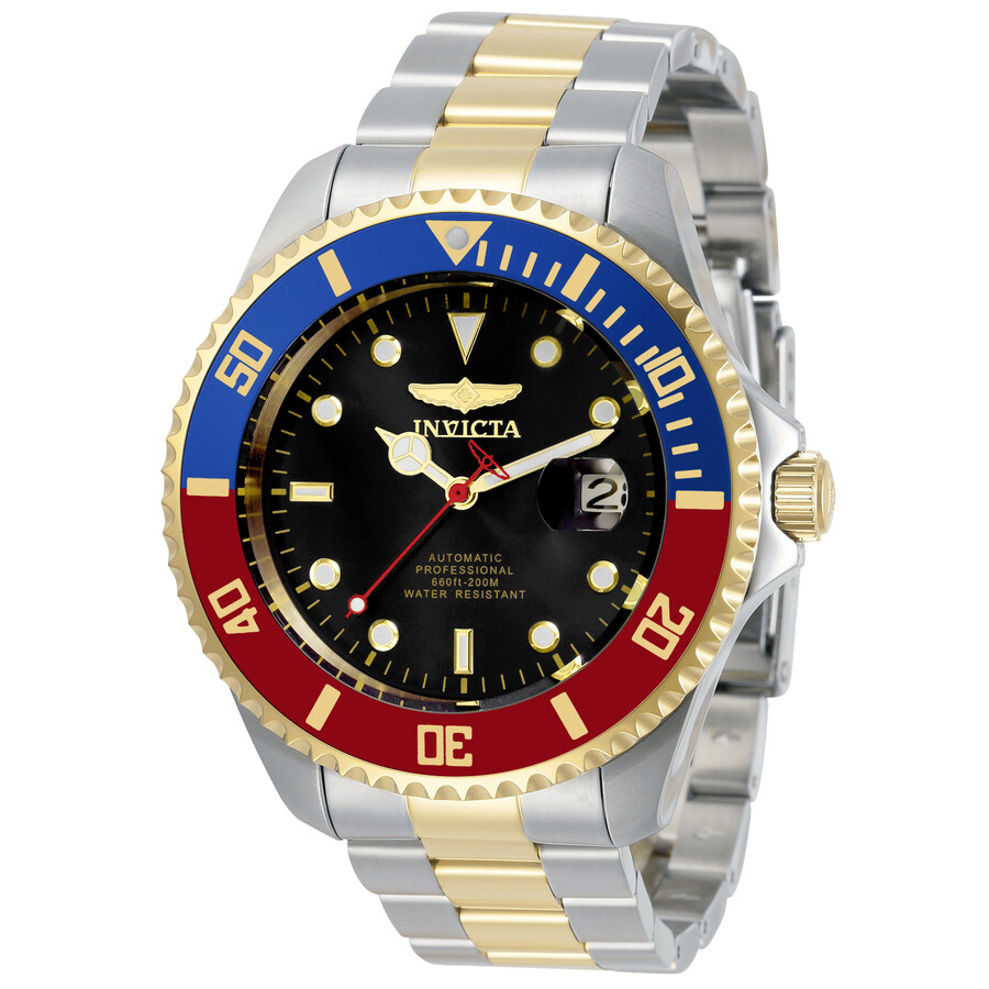 Invicta Pro Diver Black Dial Pepsi Bezel Men's Watch 34043 886678407293 ...