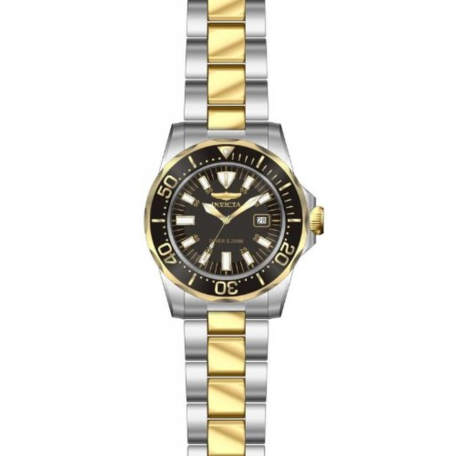 Invicta Pro Diver Black Dial Two-tone Men's Watch 15030 0886678183197 ...