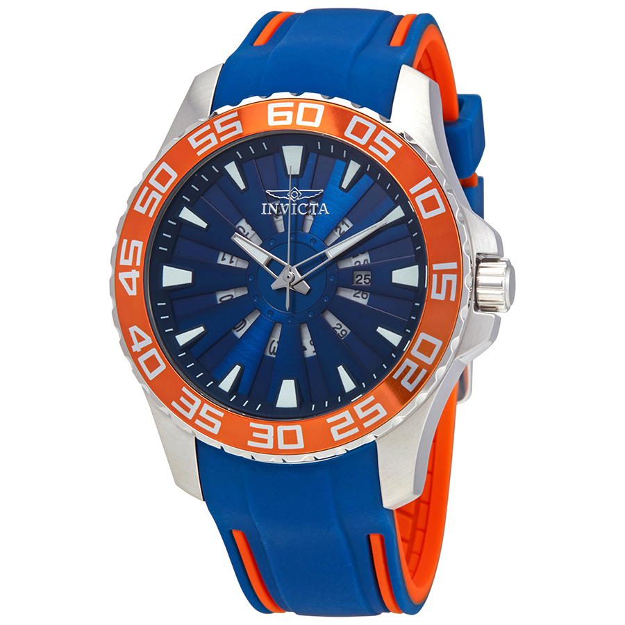 Invicta Pro Diver Blue Dial Blue Rubber Men's Watch 25475 886678308330 ...