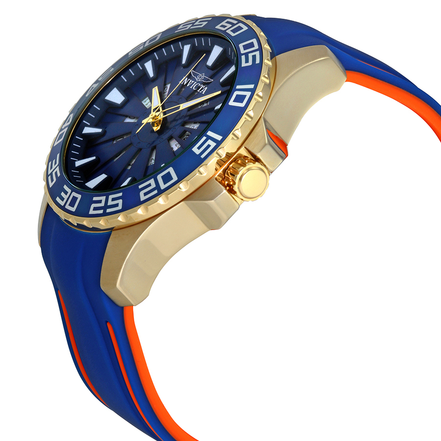 Invicta Pro Diver Blue Dial Blue Rubber Men's Watch 25477 - Pro Diver ...