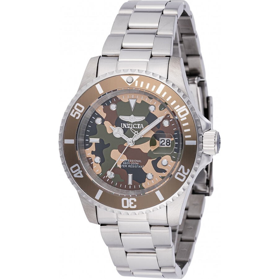 Invicta Pro Diver Camo Series Camouflage Dial Quartz Men's Watch 48567 ...