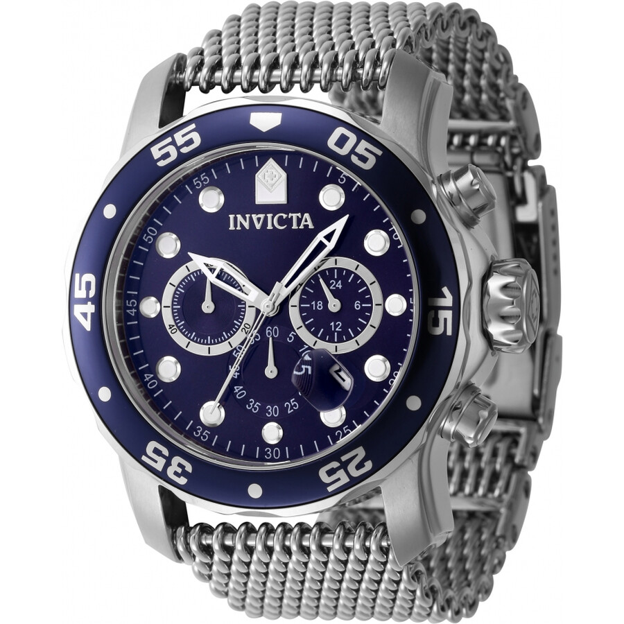 Invicta Pro Diver Chronograph Date GMT Quartz Blue Dial Men's Watch ...