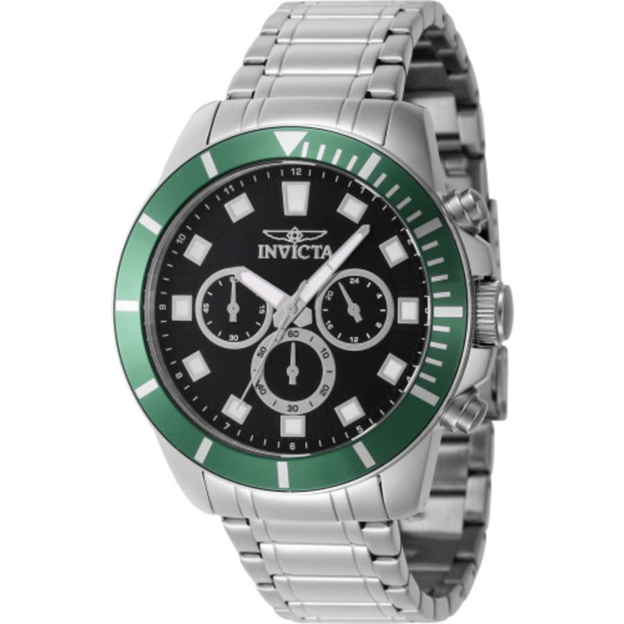 Invicta Pro Diver Chronograph GMT Quartz Black Dial Men's Watch 46039 ...