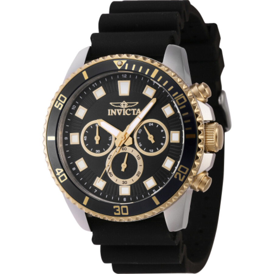 Invicta Pro Diver Chronograph GMT Quartz Black Dial Men's Watch 46120 ...