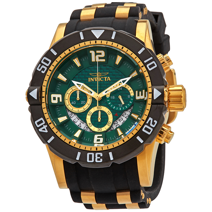 Invicta Pro Diver Chronograph Green Dial Men's Watch 23703 886678288366 ...