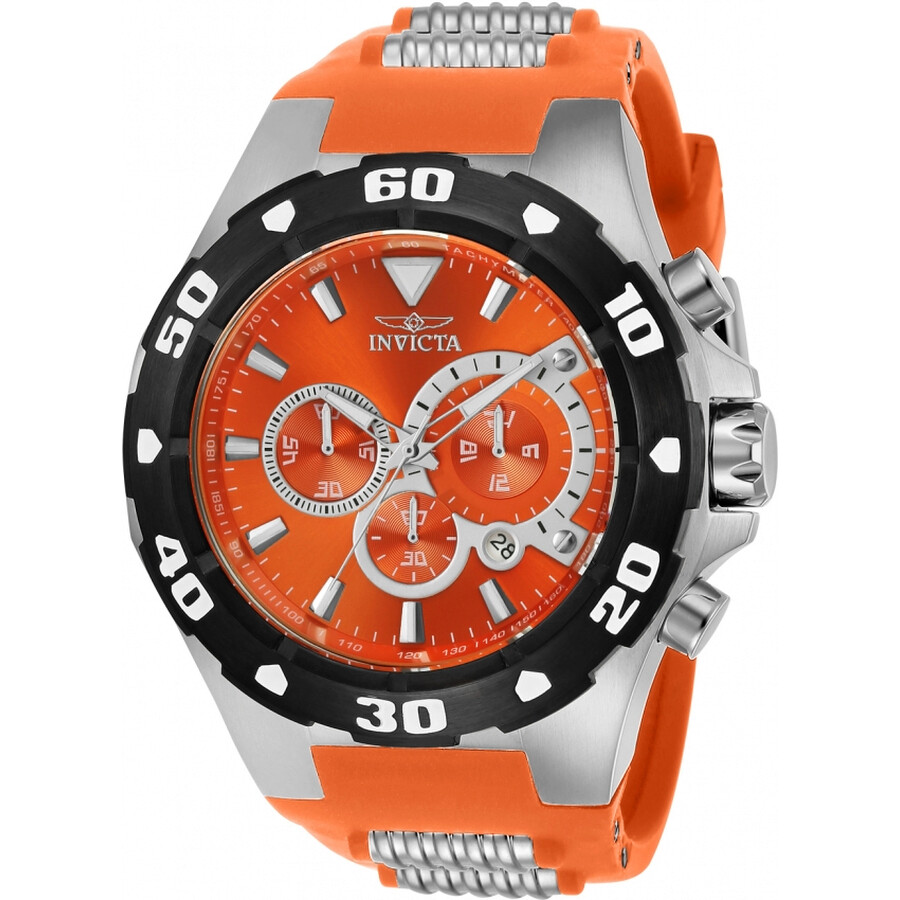 Invicta Pro Diver Chronograph Orange Dial Men's Watch 24680 ...