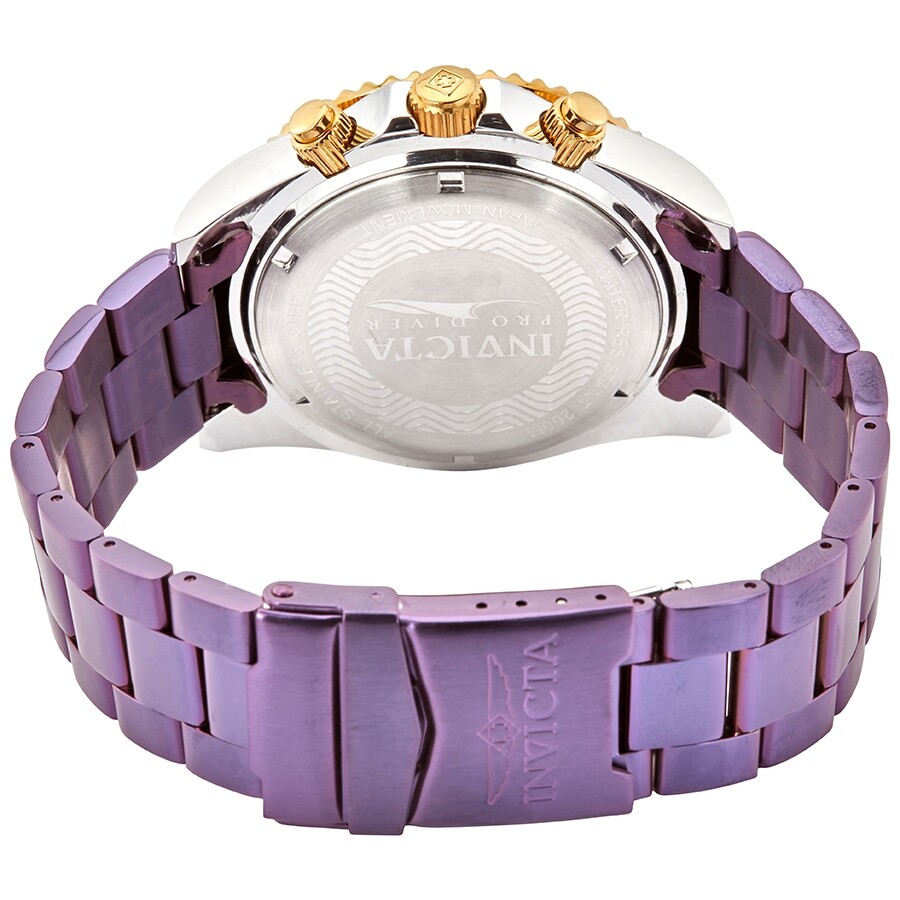 Invicta Pro Diver Chronograph Quartz Purple Dial Men's Watch 27479 ...