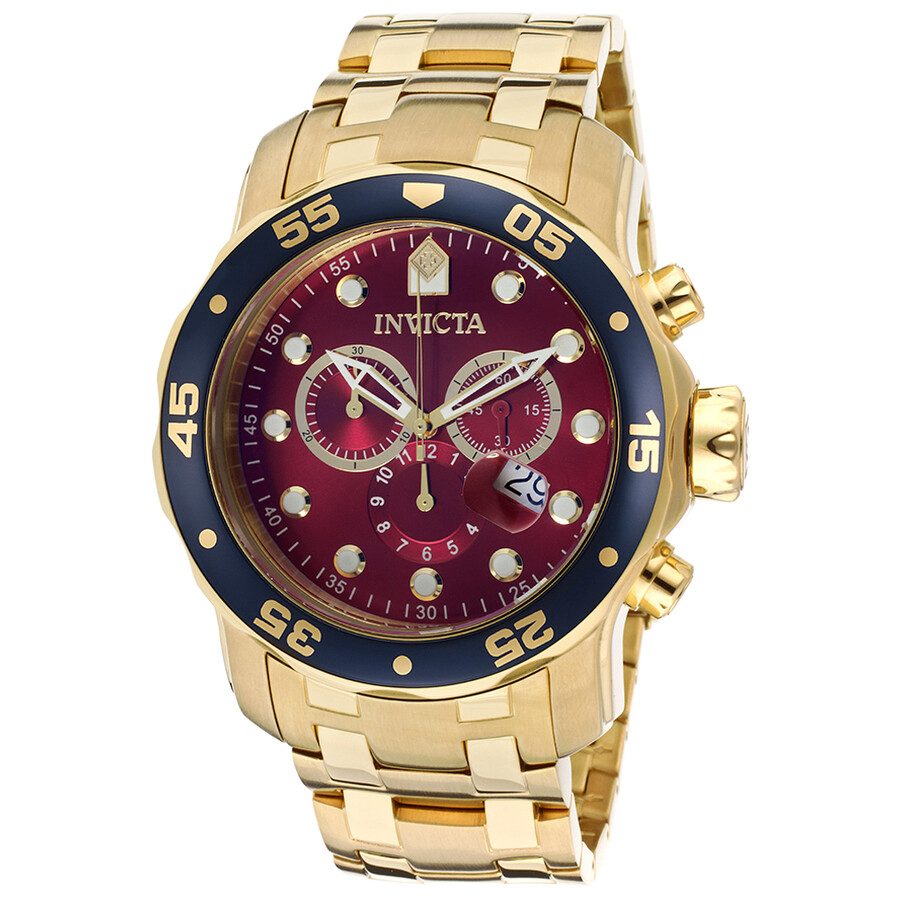 Invicta Pro Diver Chronograph Red Dial Men's Watch 80066 886678130818 ...
