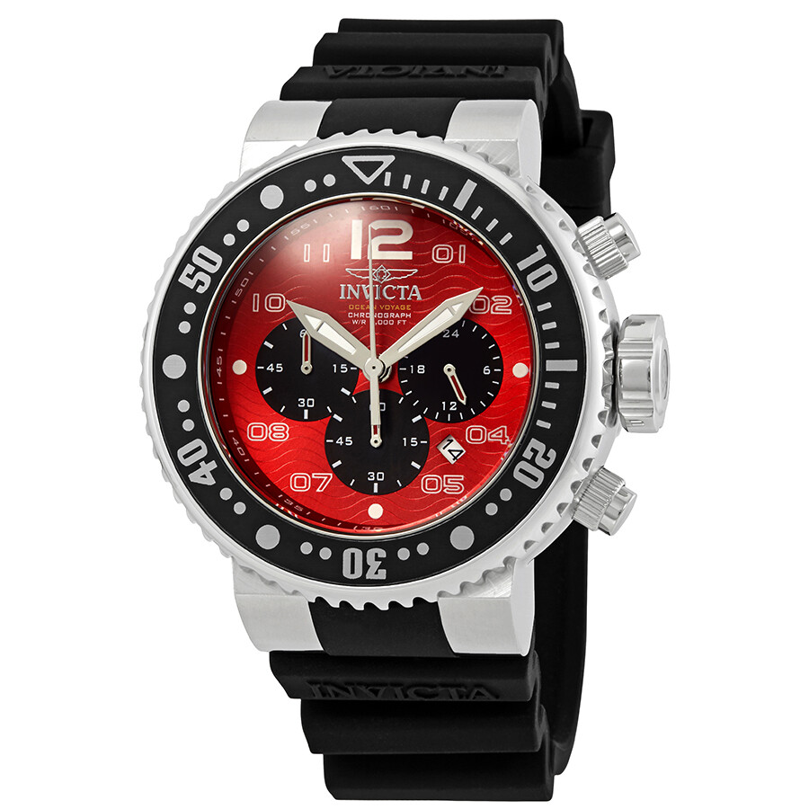Invicta Pro Diver Chronograph Red Dial Men's Watch 26734 886678321742 ...