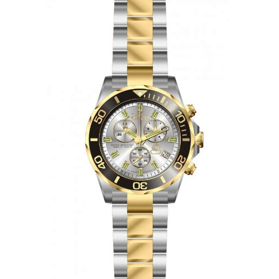 Invicta Pro Diver Chronograph Silver Dial Men's Watch 12113 ...
