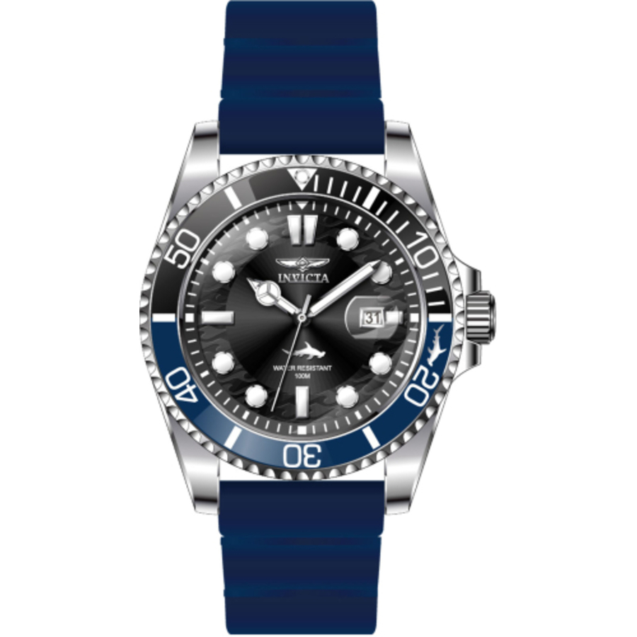 Invicta Pro Diver Date Quartz Black Dial Batman Bezel Men's Watch 47165 ...