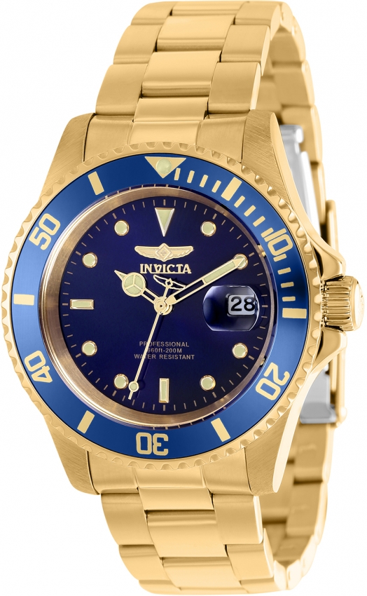Invicta Pro Diver Date Quartz Blue Dial Men's Watch 37159 886678459209 ...