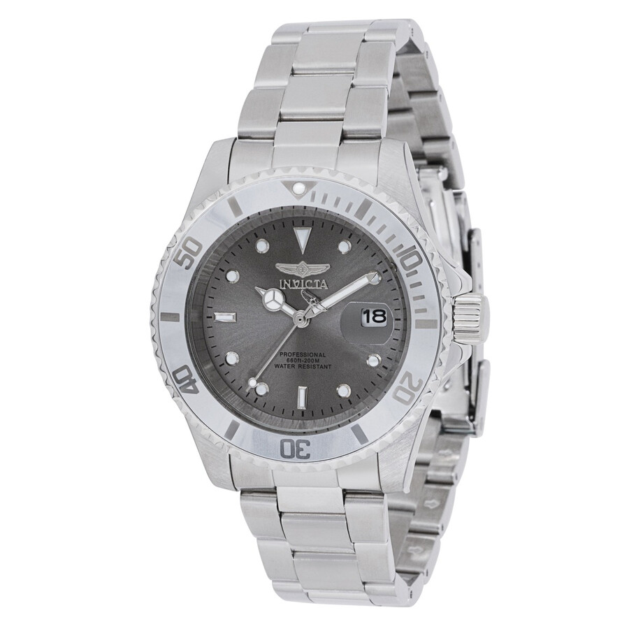 Invicta Pro Diver Date Quartz Grey Dial Men's Watch 43544 886678577118 ...