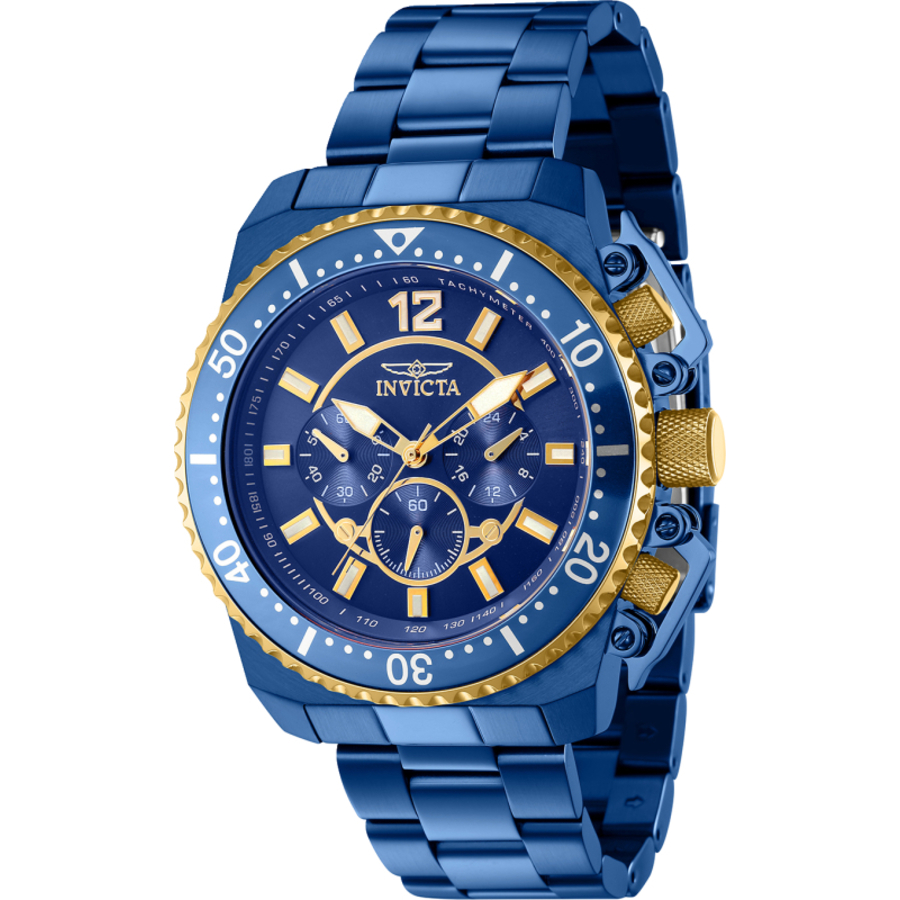 Invicta Pro Diver GMT Chronograph Quartz Blue Dial Men's Watch 40900 ...