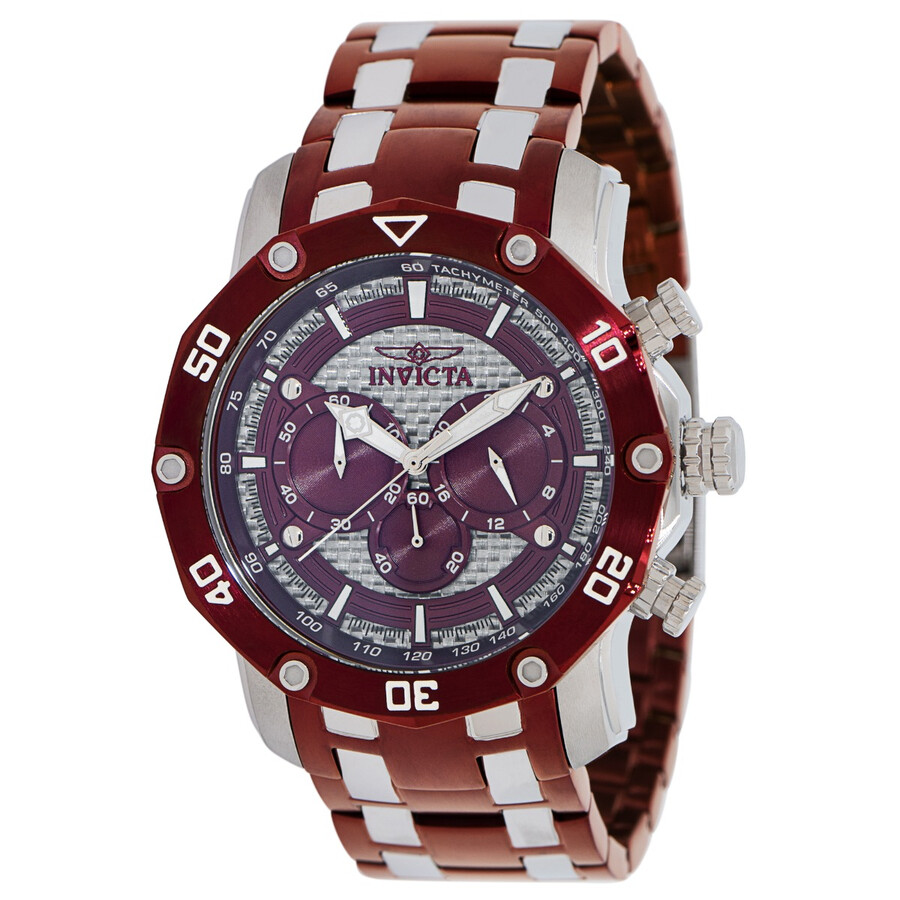 Invicta Pro Diver GMT Chronograph Quartz Red Dial Men's Watch 40683 ...