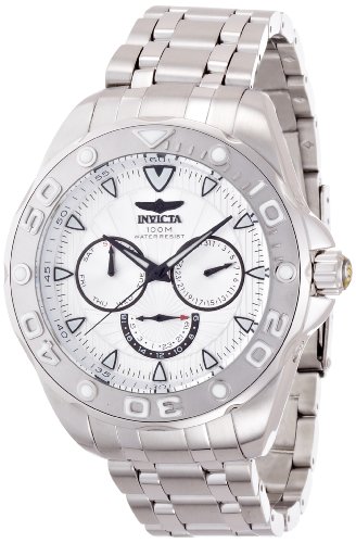Invicta Pro Diver GMT Silver Dial Stainless Steel Men's Watch 12253 ...
