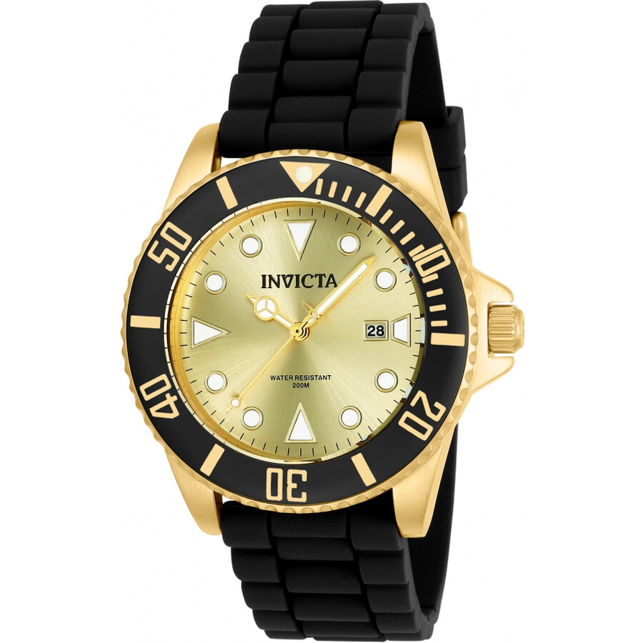 Invicta Pro Diver Gold Dial Men's Watch 90302 886678290208 - Pro Diver ...
