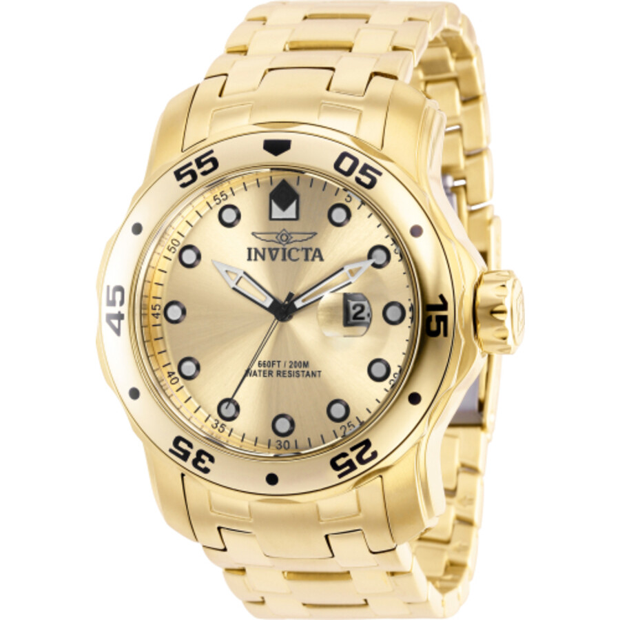 Invicta Pro Diver Gold Dial Gold-tone Men's Watch 39087 886678529278 ...