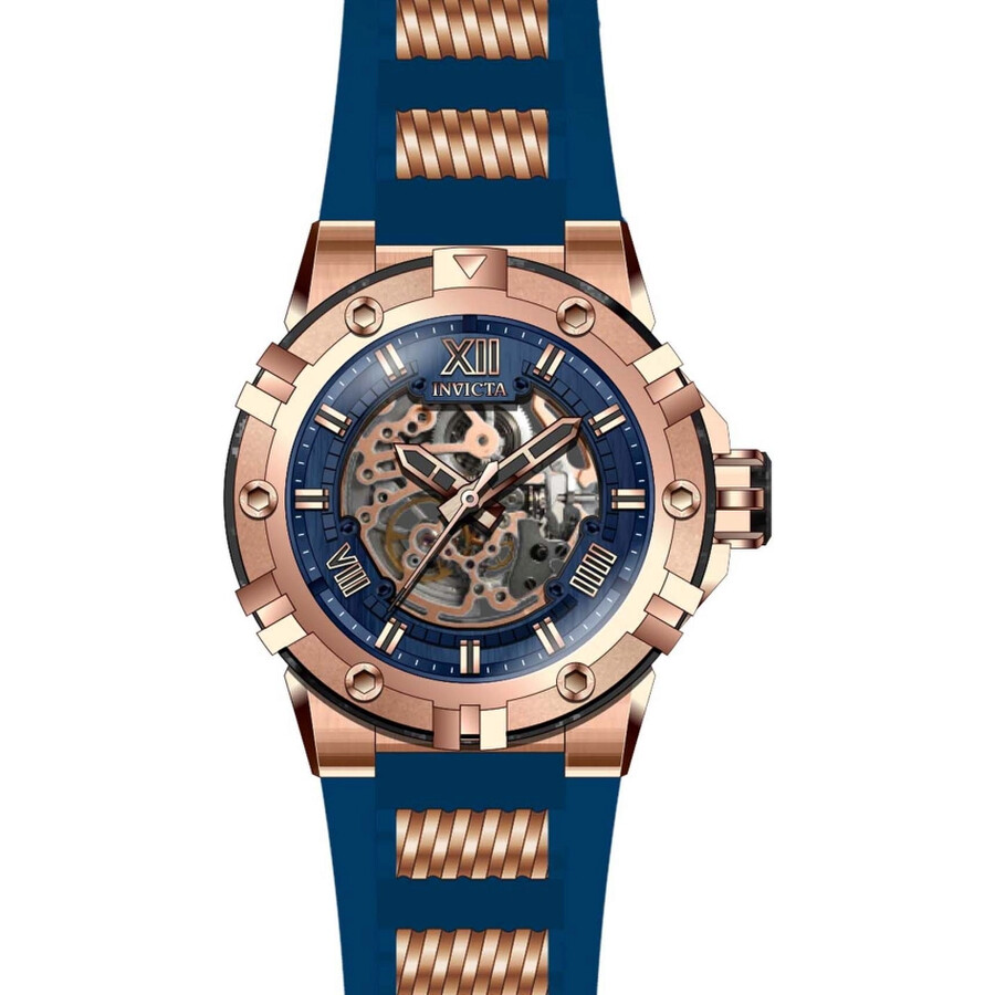 Invicta Pro Diver Mechanical Blue Skeleton Dial Men's Watch 22552 ...