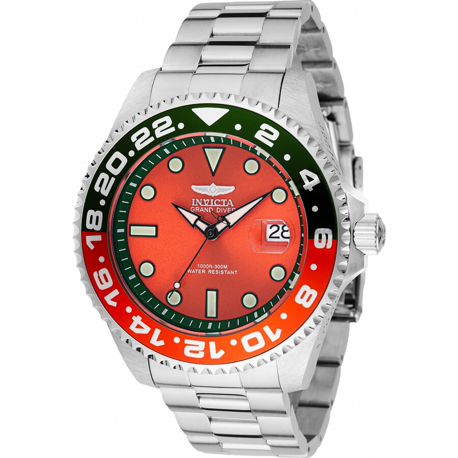Invicta Pro Diver Miami Edition Automatic Orange Dial Men's Watch 49118 ...