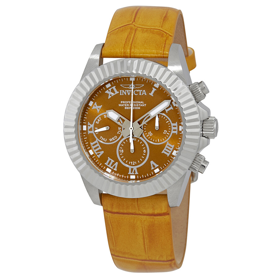 Invicta Pro Diver Multifunction Light Orange Dial Ladies Watch 18481 ...