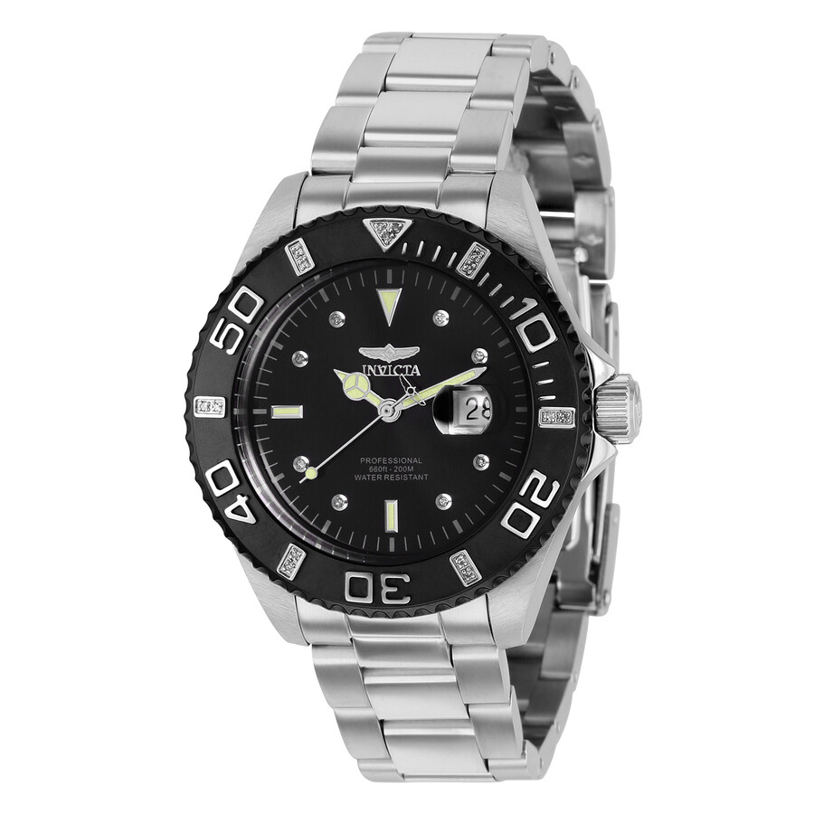 Invicta Pro Diver Quartz Black Dial Ladies Watch 37019 886678457601 ...
