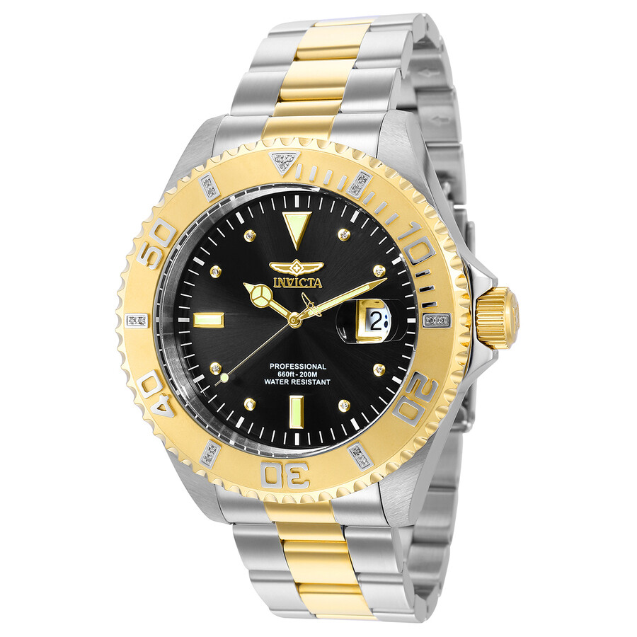 Invicta Pro Diver Quartz Black Dial Men's Watch 37015 886678457564 ...
