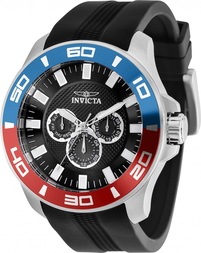 Invicta Pro Diver Quartz Black Dial Pepsi Bezel Men's Watch 35740 ...