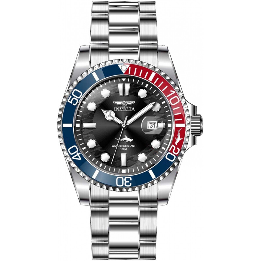 Invicta Pro Diver Quartz Black Dial Pepsi Bezel Men's Watch 44708 ...