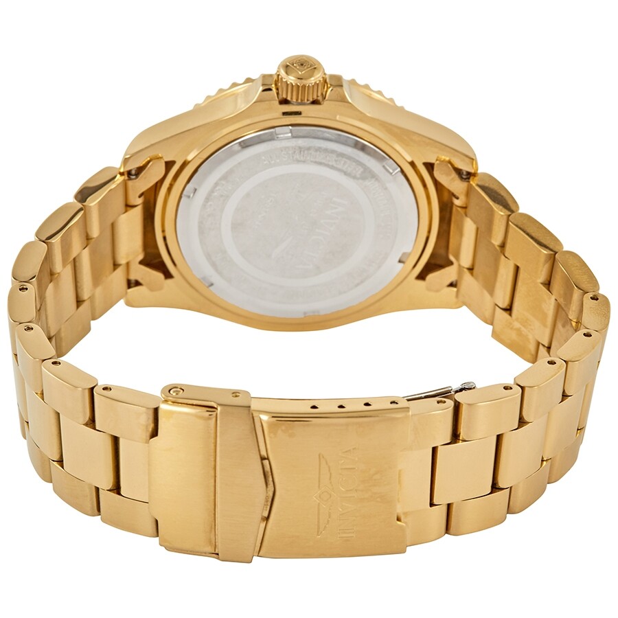 Invicta Pro Diver Quartz Black Dial Yellow Gold-tone Men's Watch 30026 ...