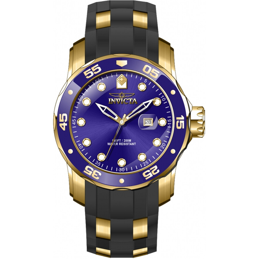 Invicta Pro Diver Quartz Blue Dial Men's Watch 39098 886678529384 - Pro ...