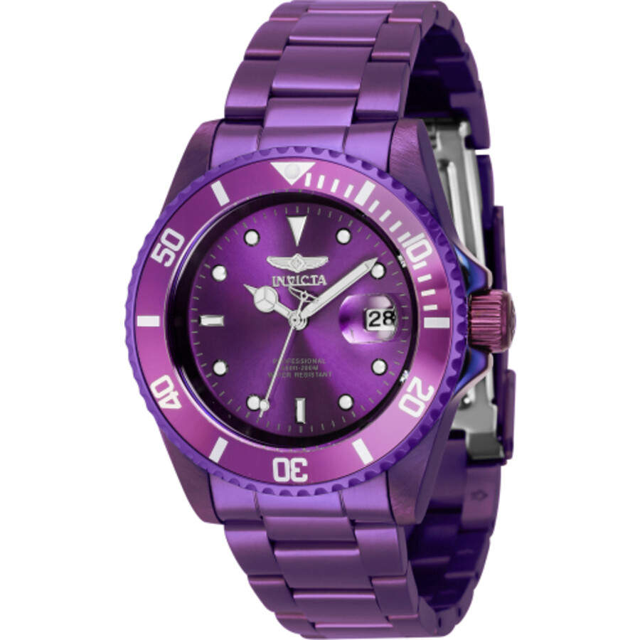 Invicta Pro Diver Quartz Dark Purple Dial Men's Watch 40628 ...