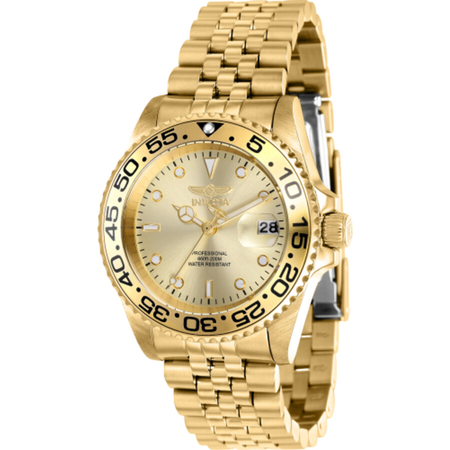 Invicta Pro Diver Quartz Gold Dial Ladies Watch 37165 886678459261 ...