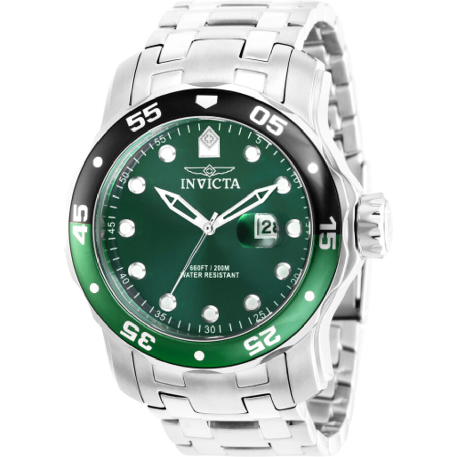 Invicta Pro Diver Quartz Green Dial Sprite Bezel Men's Watch 39093 ...