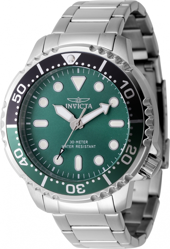 Invicta Pro Diver Quartz Green Dial Sprite Bezel Men's Watch 47220 ...