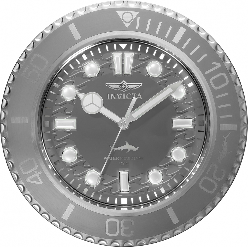 Invicta Pro Diver Quartz Grey Dial Clock 47776 886678585212 - Jomashop
