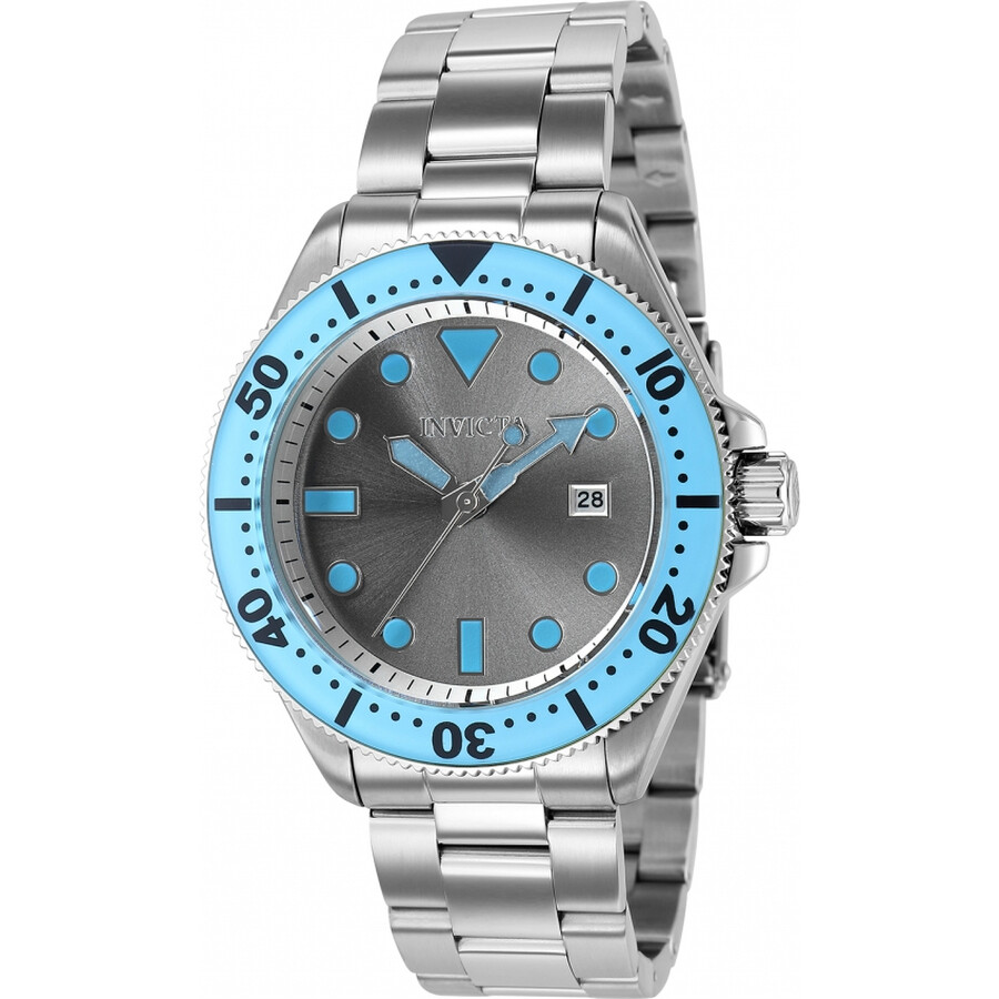 Invicta Pro Diver Quartz Grey Dial Men's Watch 37846 886678515790 - Pro ...