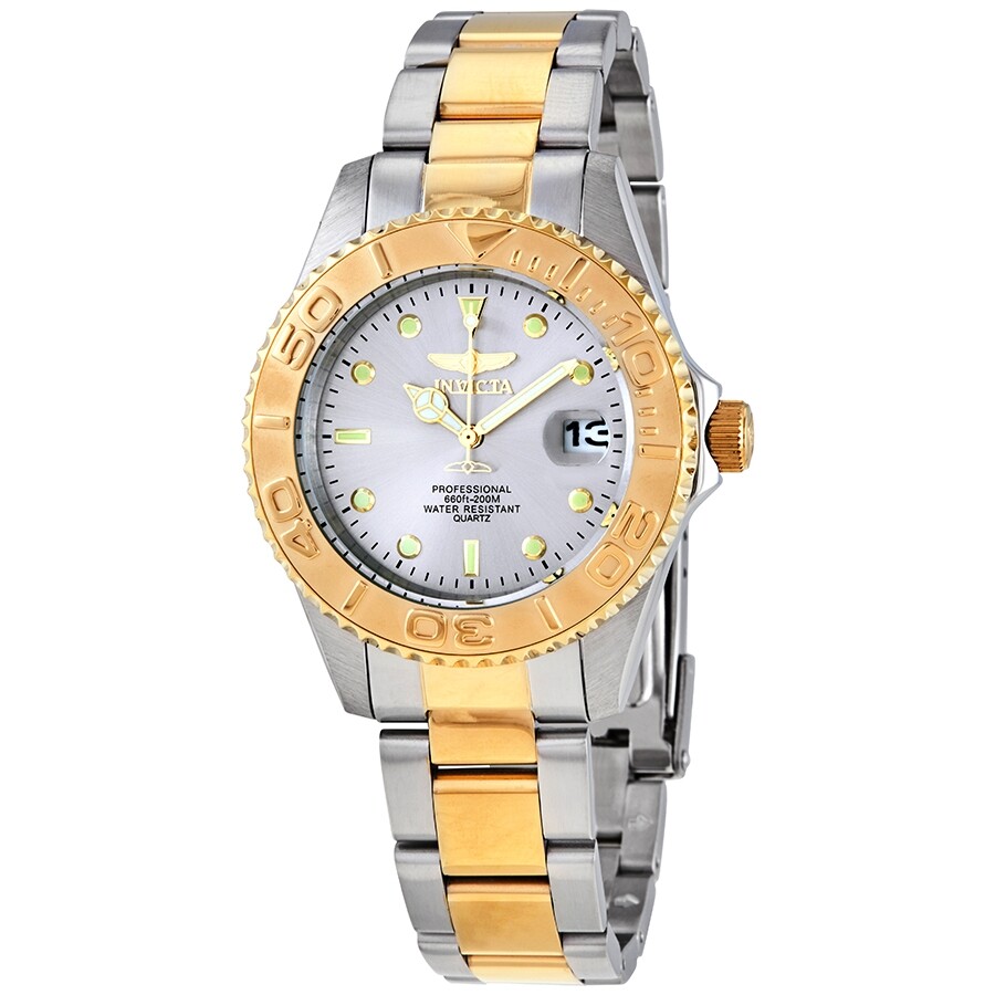 Invicta Pro Diver Quartz Grey Dial Two-tone Men's Watch 29943 - Fado.vn
