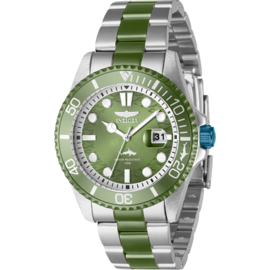 Invicta Pro Diver Quartz Light Green Dial Men's Watch 40938 ...