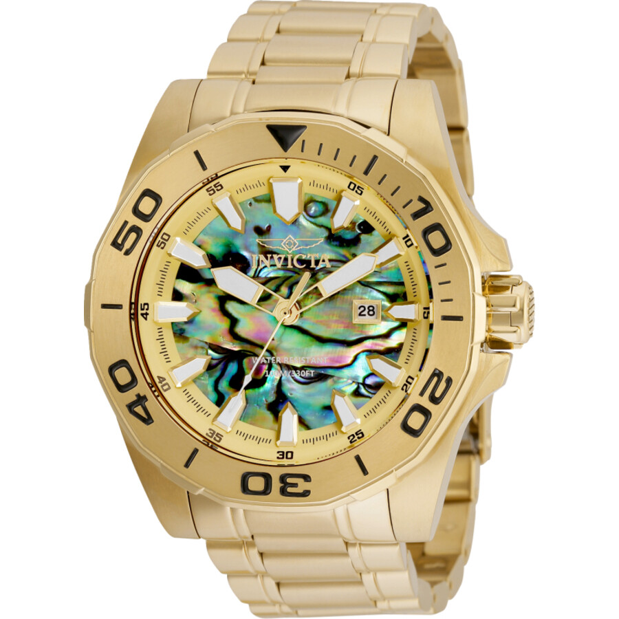 Invicta Pro Diver Quartz Mother of Pearl Dial Men's Watch 36277 ...
